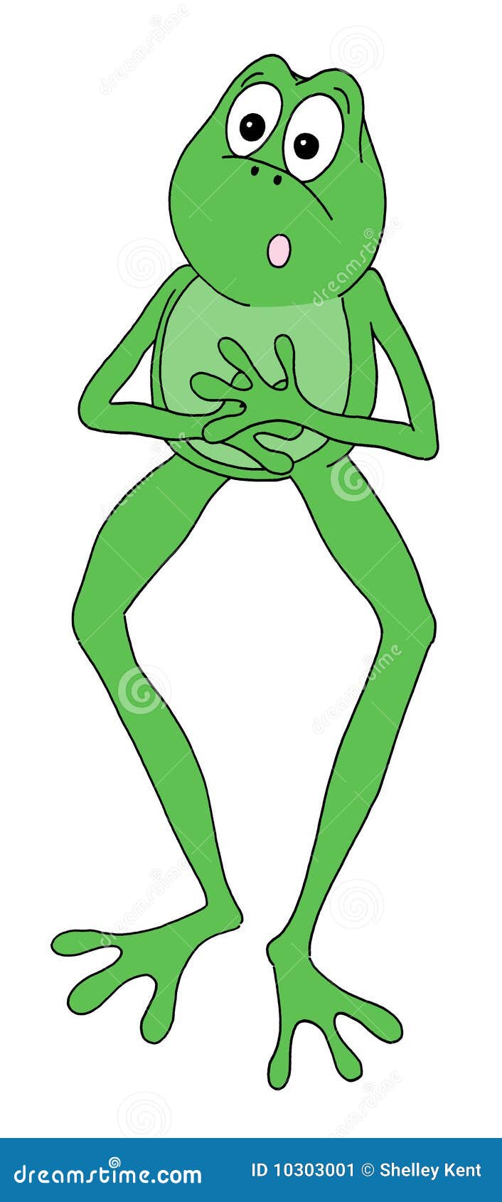 Surprised frog stock illustration. Illustration of shocked - 10303001