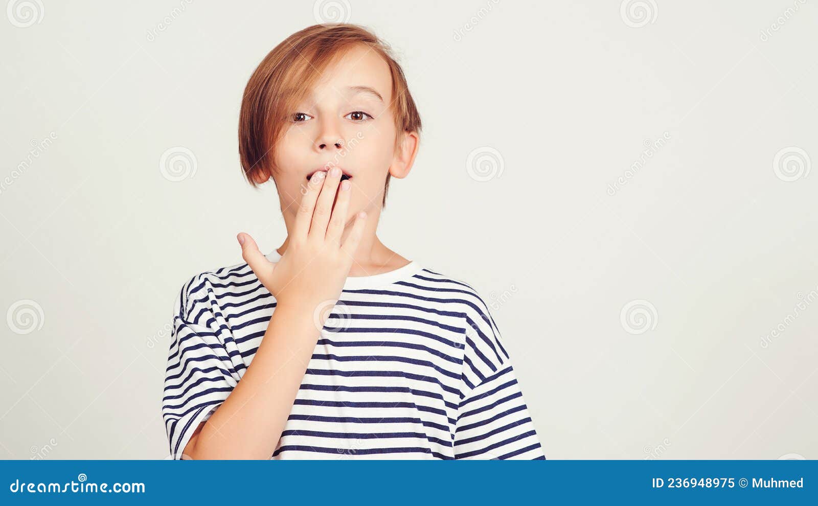 Surprised Fun Impressed Kid Forgetting Something. Face Emotion and ...