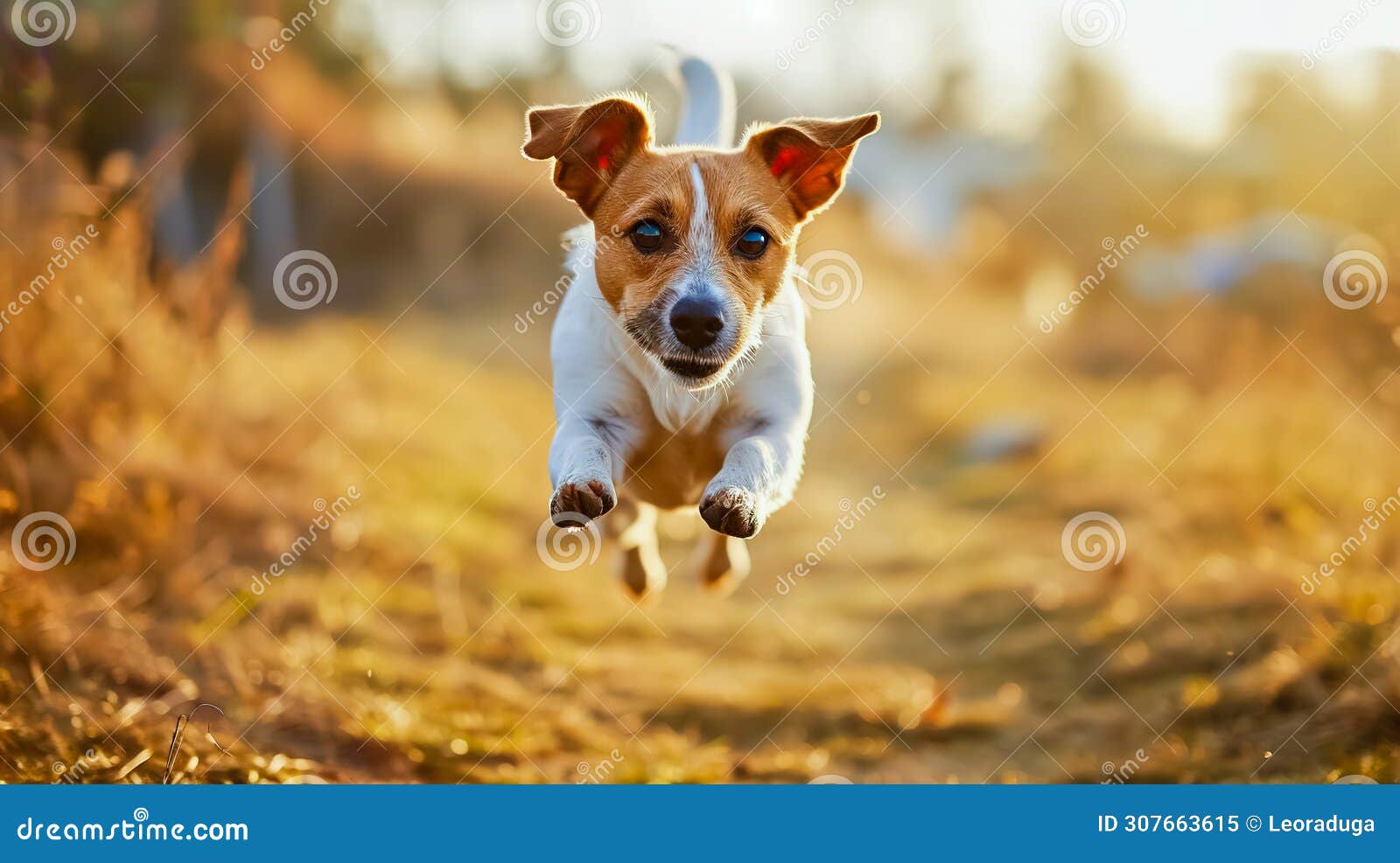 Surprised Funny Dog Flying. Dog Jumping Mid-air Looking at Camera Stock ...