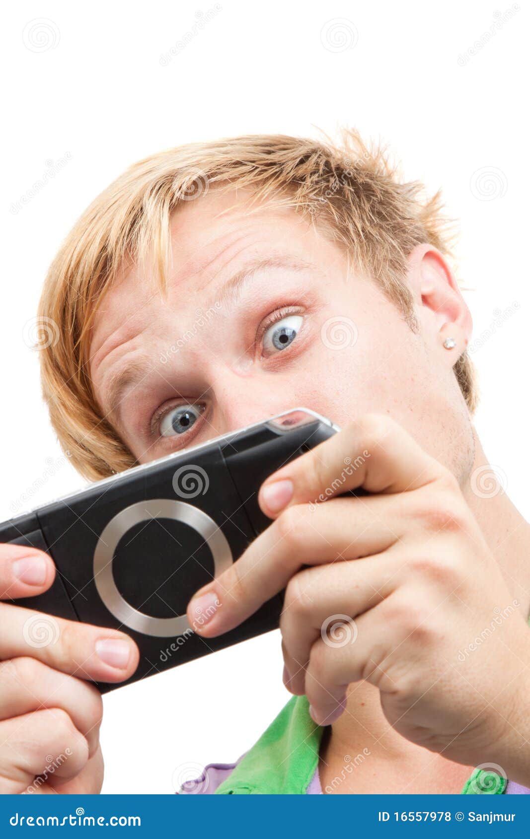 Surprised Gamer stock photo. Image of crazy, effort, entertainment ...
