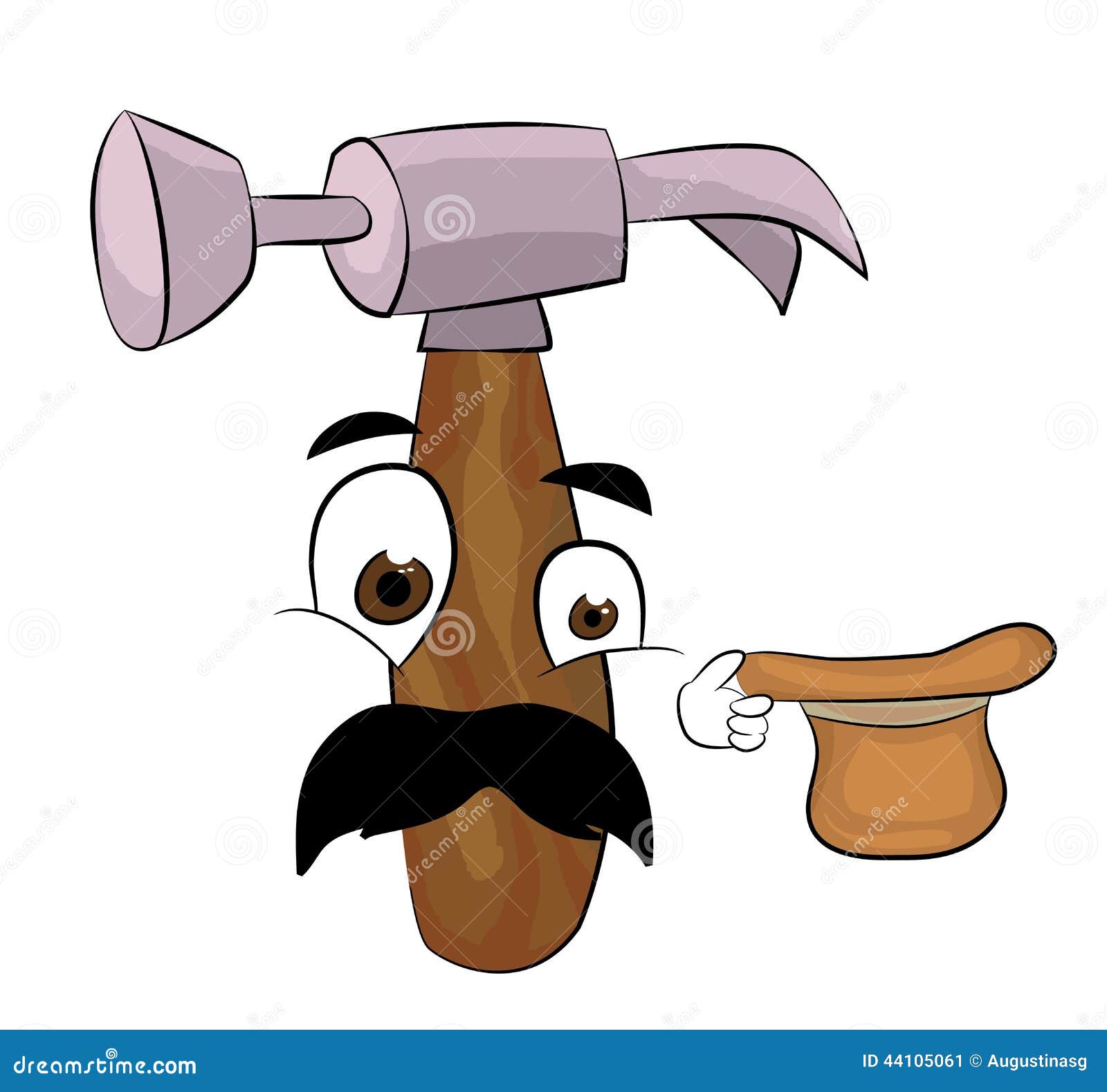 Surprised Hammer Character Cartoon Emoticon | CartoonDealer.com #100162437
