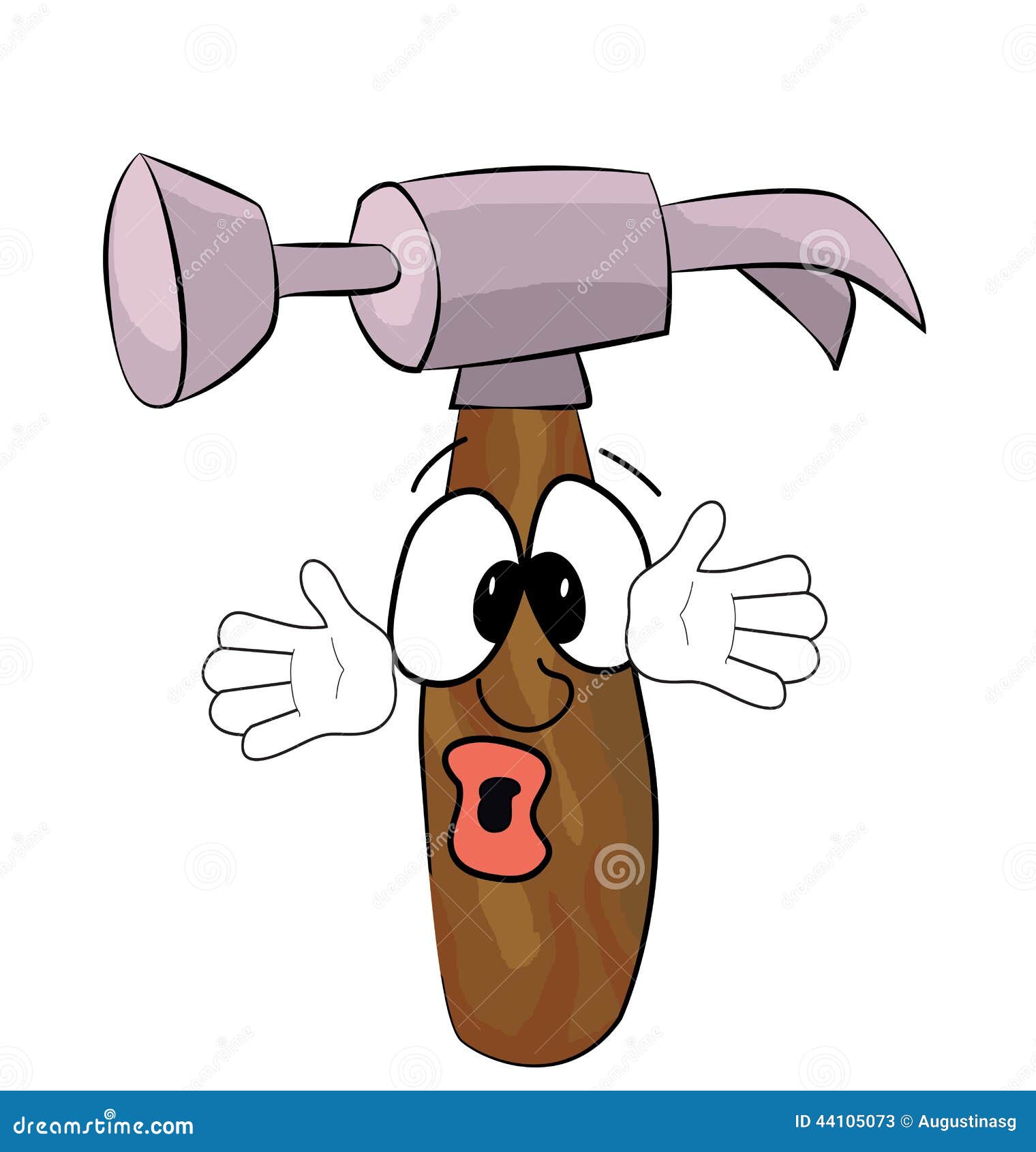 Surprised Hammer Cartoon Royalty-Free Illustration | CartoonDealer.com ...
