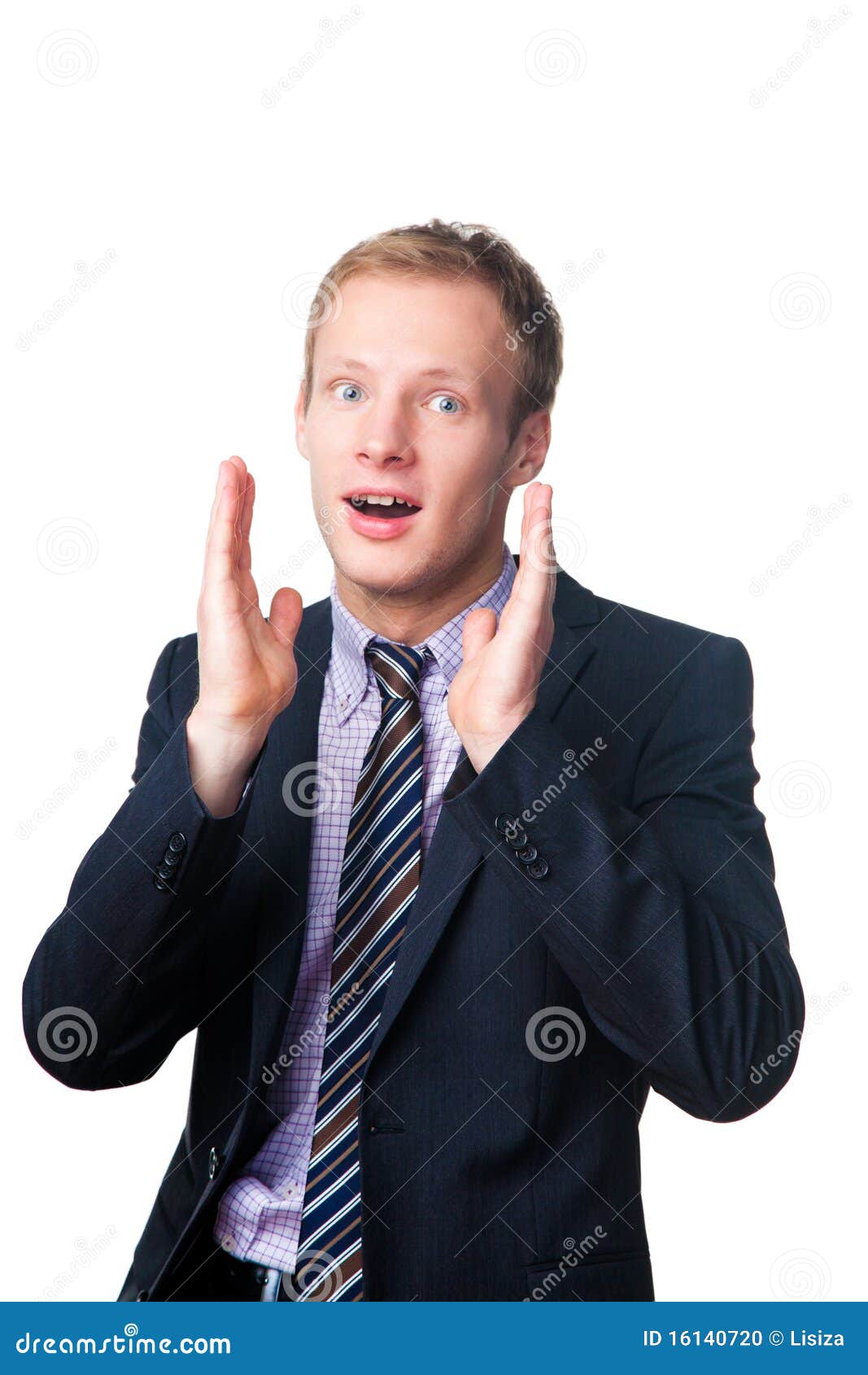 Surprised Handsome Businessman Stock Photo - Image of expression, male ...