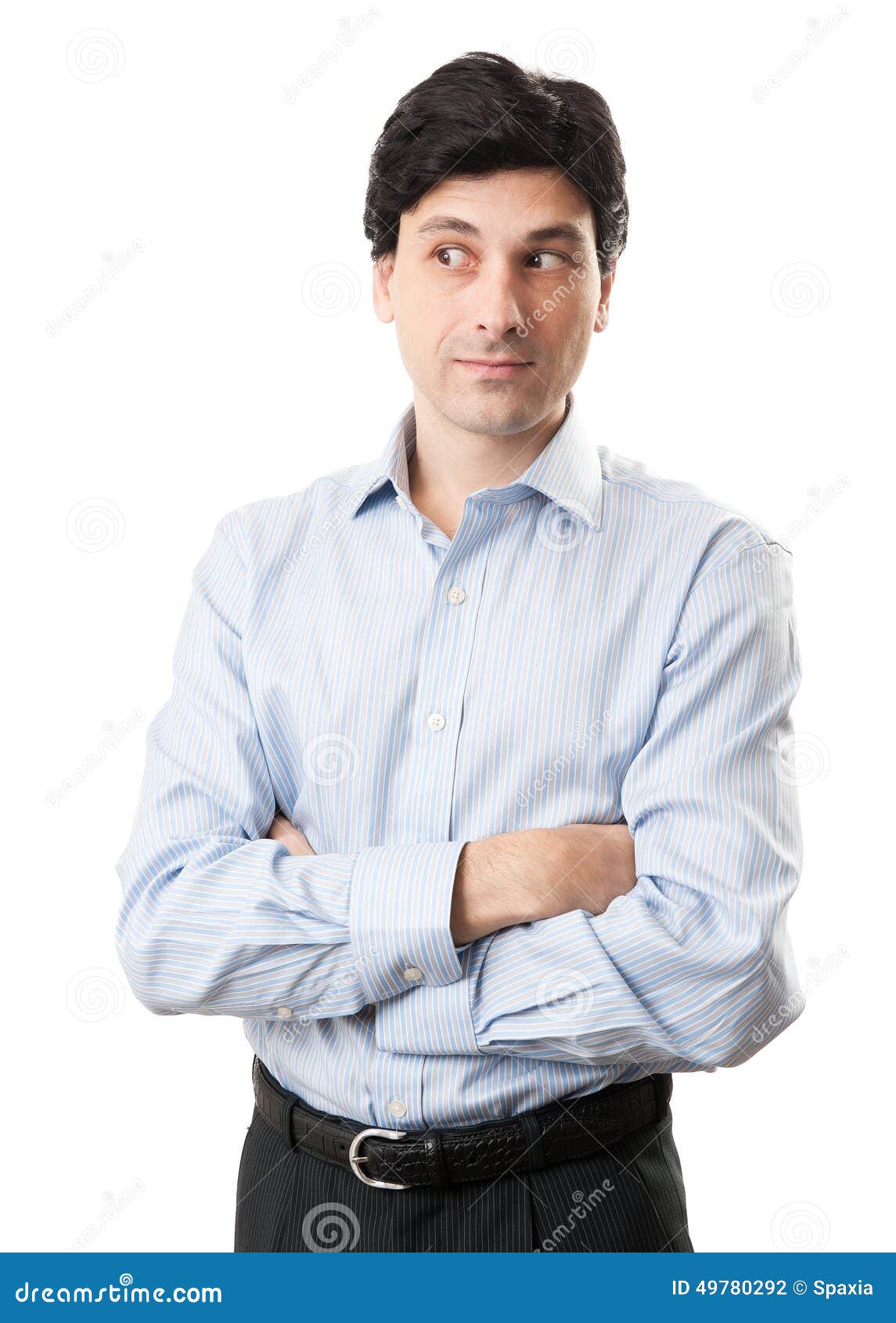 Surprised Handsome Man Looking at His Side Stock Photo - Image of ...