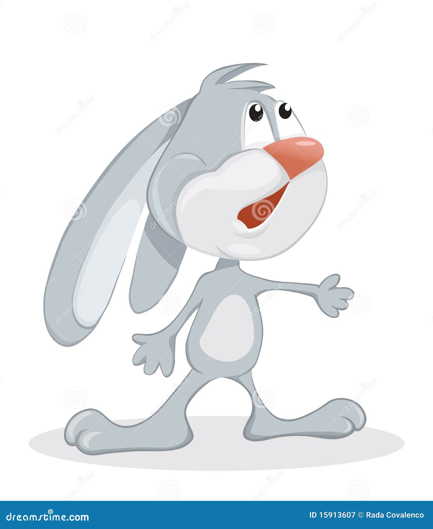 Surprised hare stock vector. Illustration of cheerful - 15913607