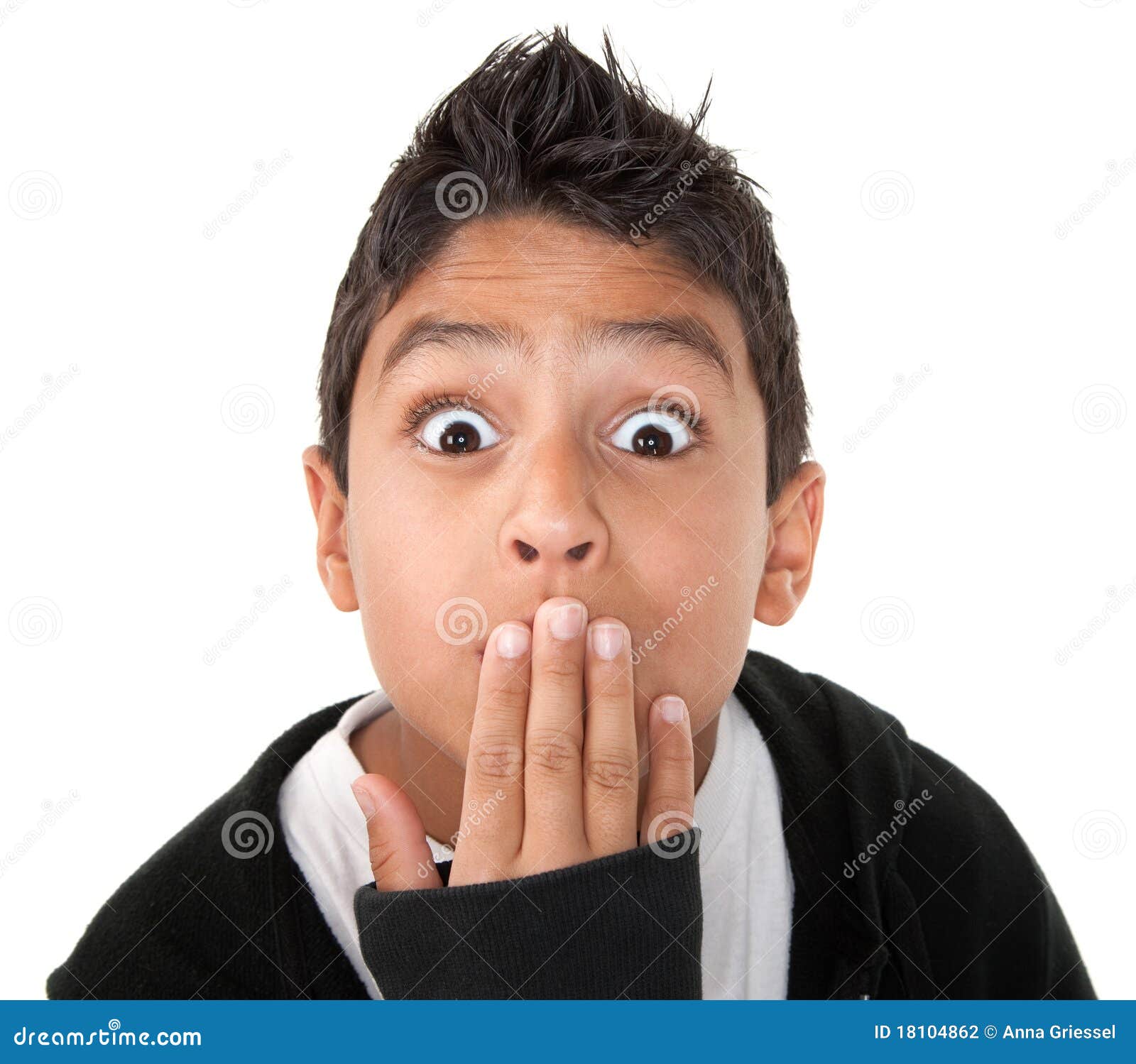 Surprised Hispanic boy stock photo. Image of isolated - 18104862