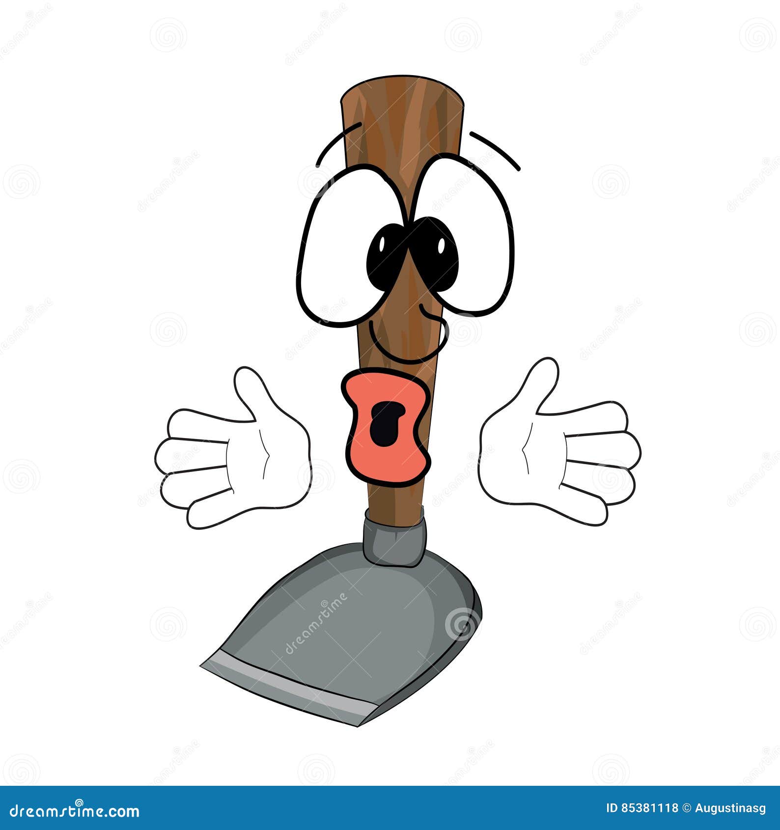 Surprised hoe cartoon stock illustration. Illustration of spring - 85381118