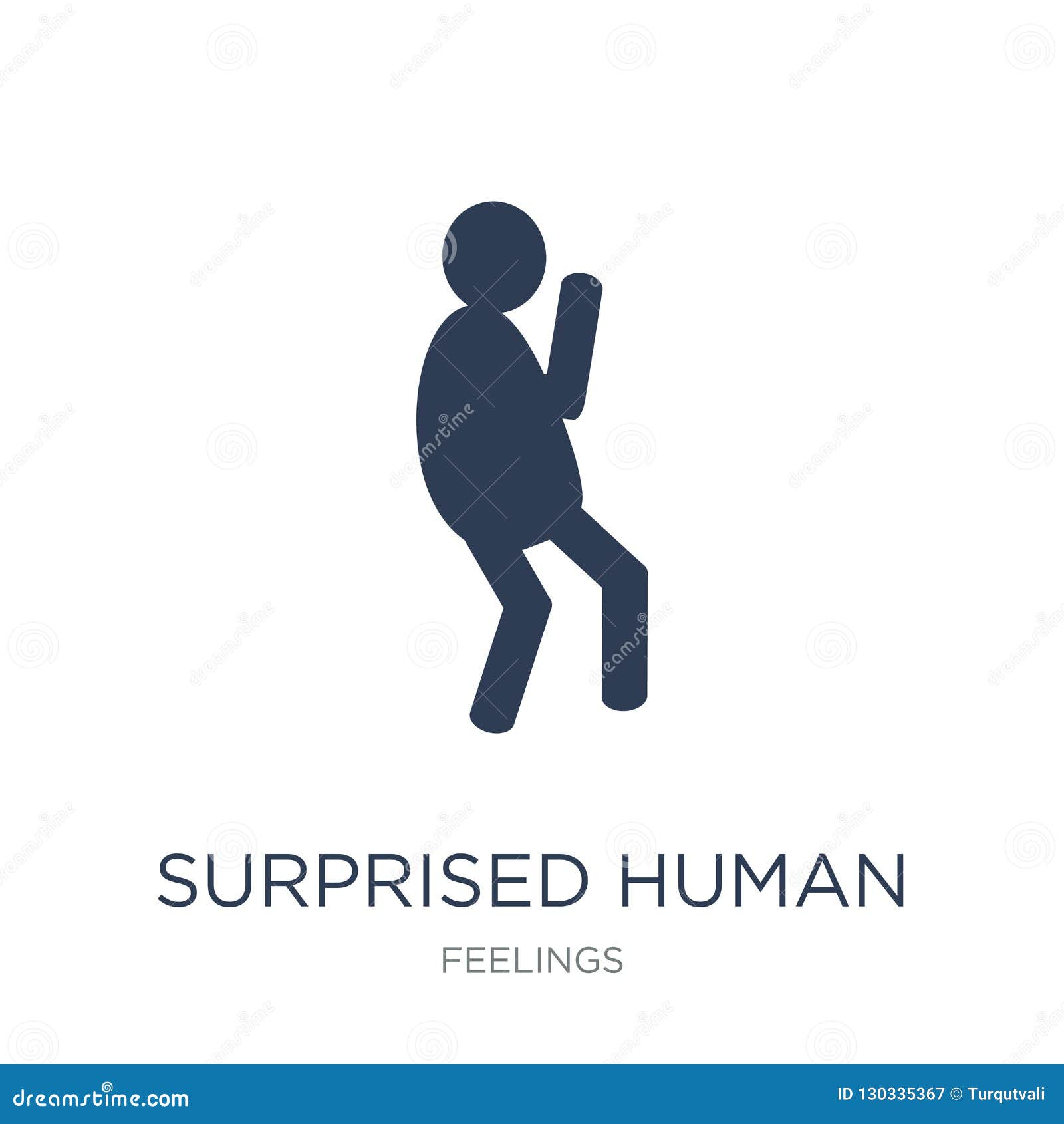 Surprised Human Icon. Trendy Flat Vector Surprised Human Icon on Stock ...