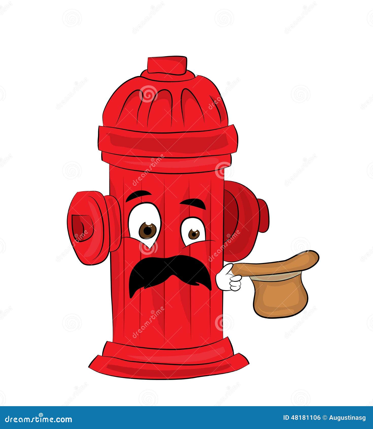 Surprised hydrant cartoon stock illustration. Illustration of water ...