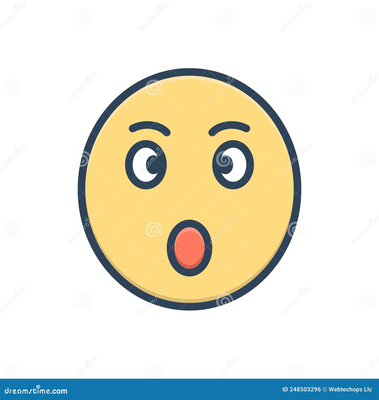 Color Illustration Icon for Surprised, Astonished and Bewildered Stock ...