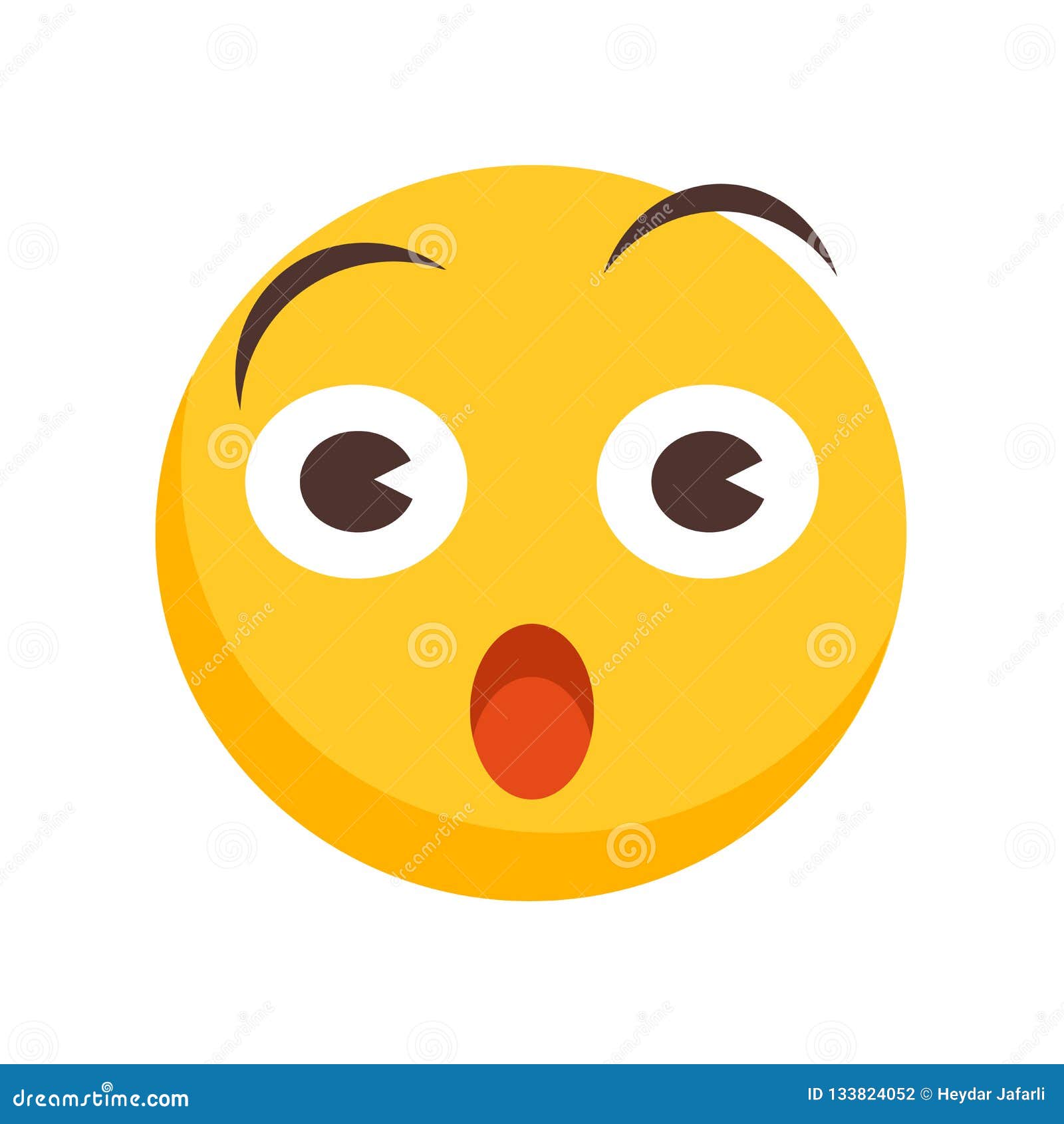 Surprised Icon Vector Isolated On White Background Surprised Si Stock