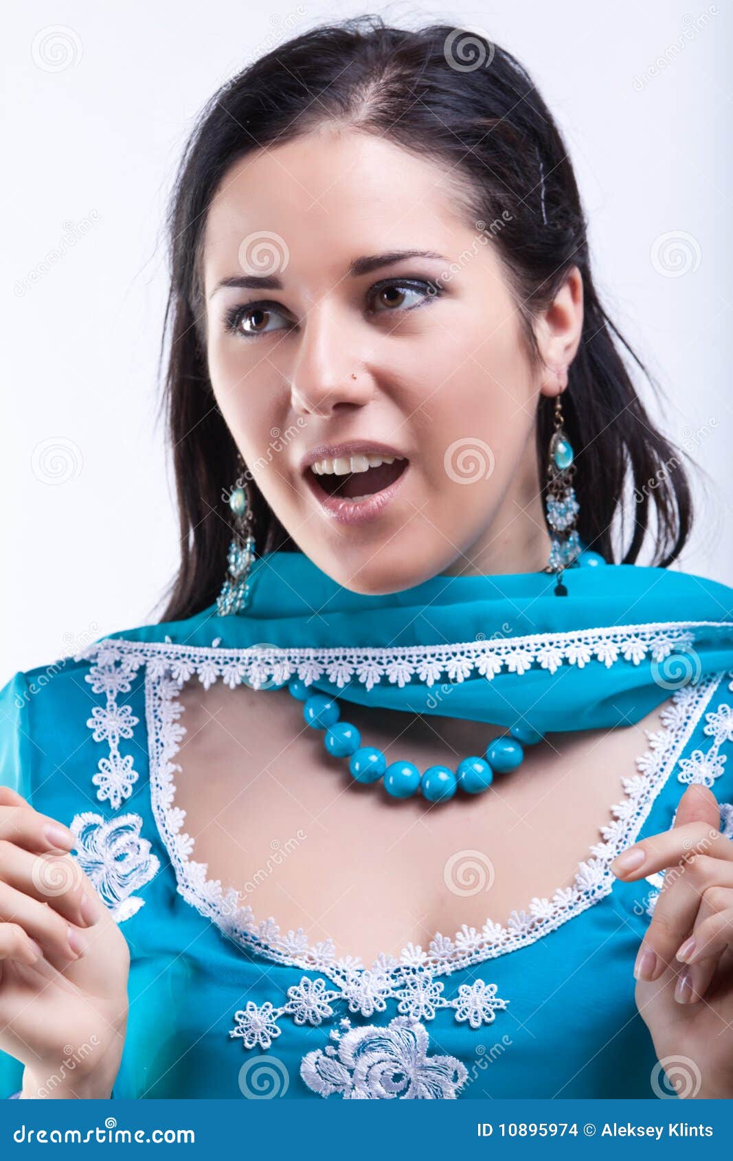 Surprised indian woman stock photo. Image of smile, bengali - 10895974