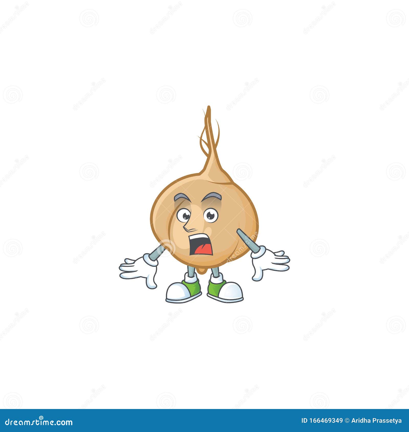 Surprised Jicama Face Gesture on Cartoon Style Stock Vector ...