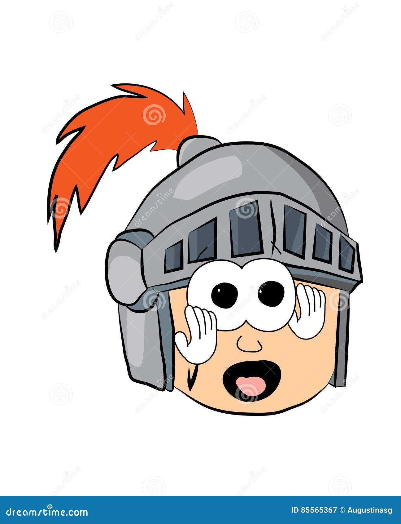 Surprised Knight Head Cartoon Royalty-Free Illustration | CartoonDealer ...