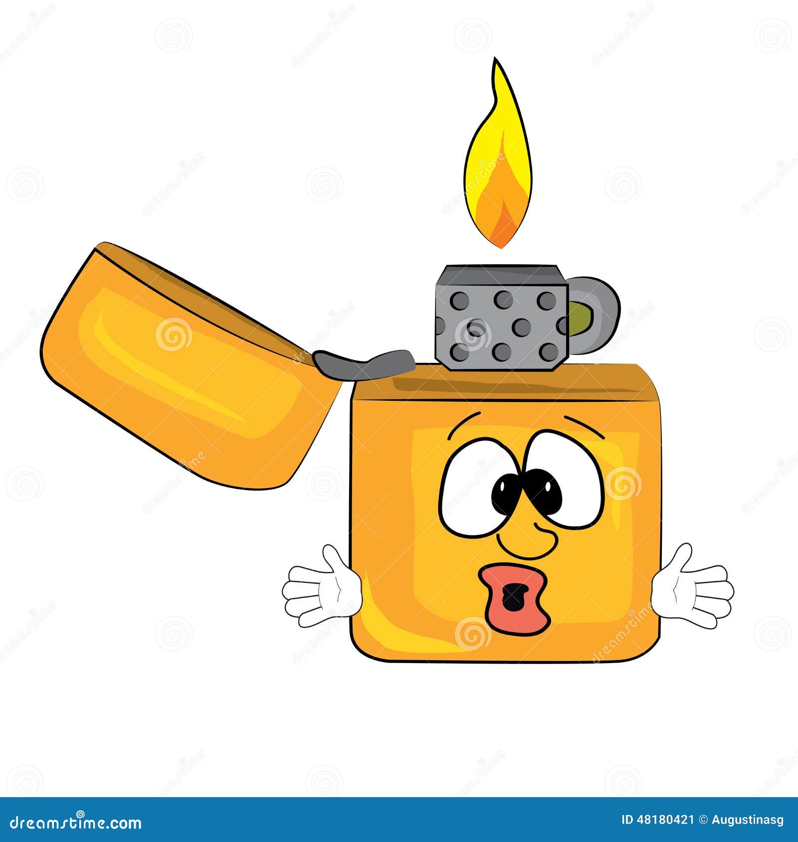 Sad Lighter Cartoon Stock Illustration | CartoonDealer.com #48180427