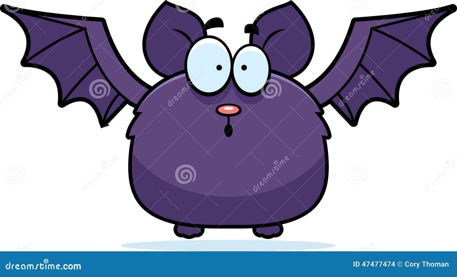 Surprised Little Bat stock vector. Illustration of startled - 47477474