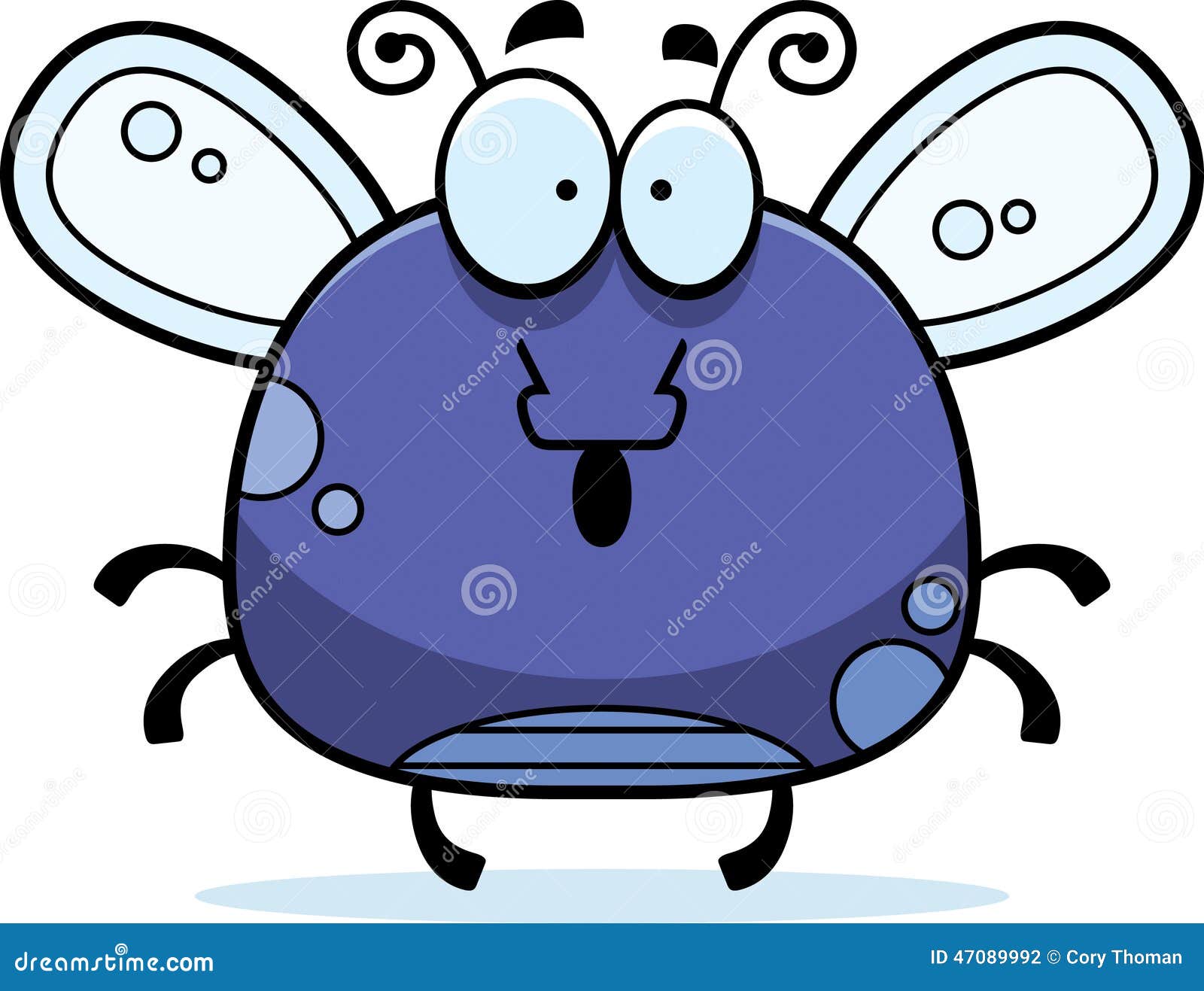 Surprised Little Fly stock vector. Illustration of startled - 47089992