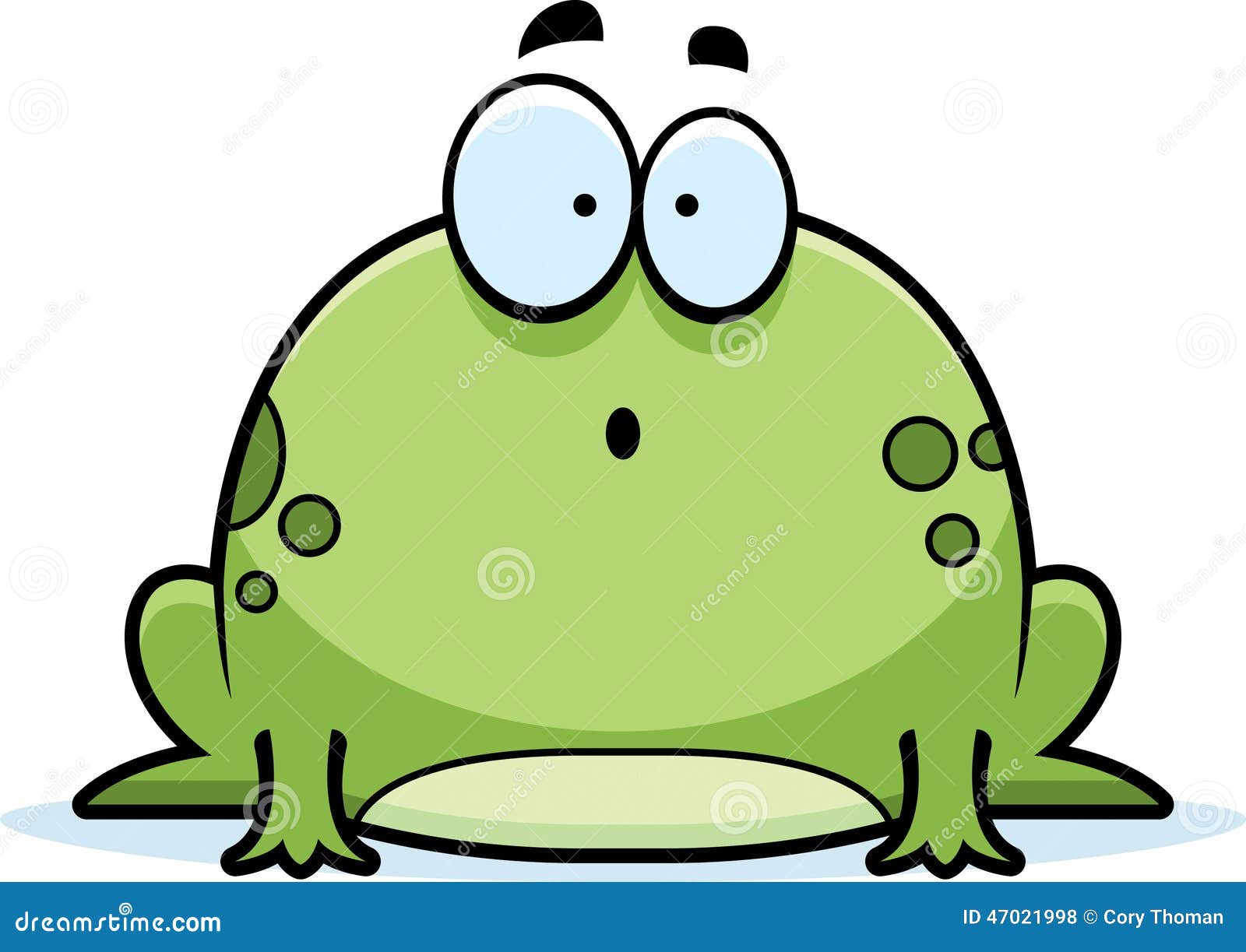 Surprised Little Frog stock vector. Illustration of green - 47021998