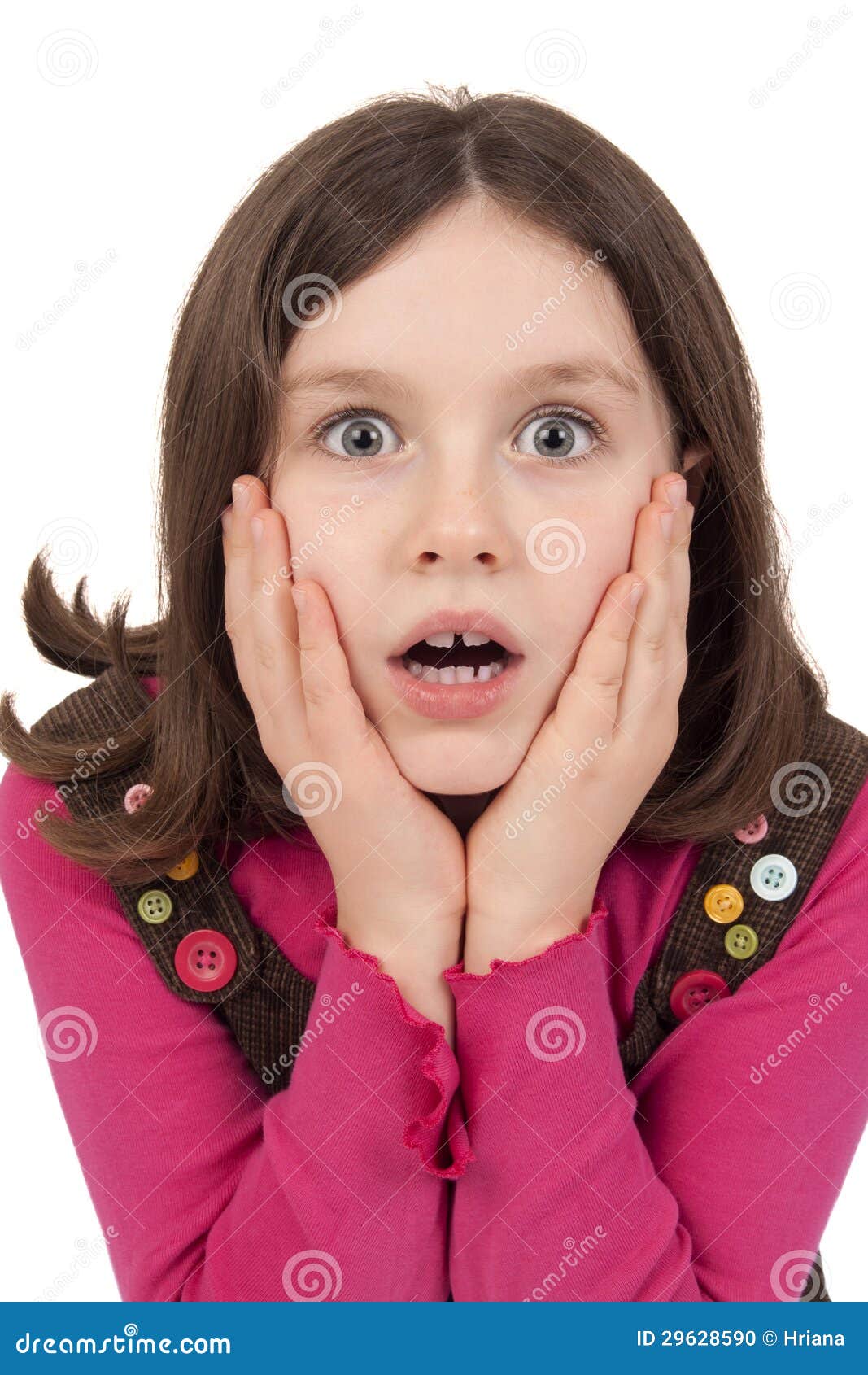 Surprised Little Girl stock photo. Image of female, model - 29628590