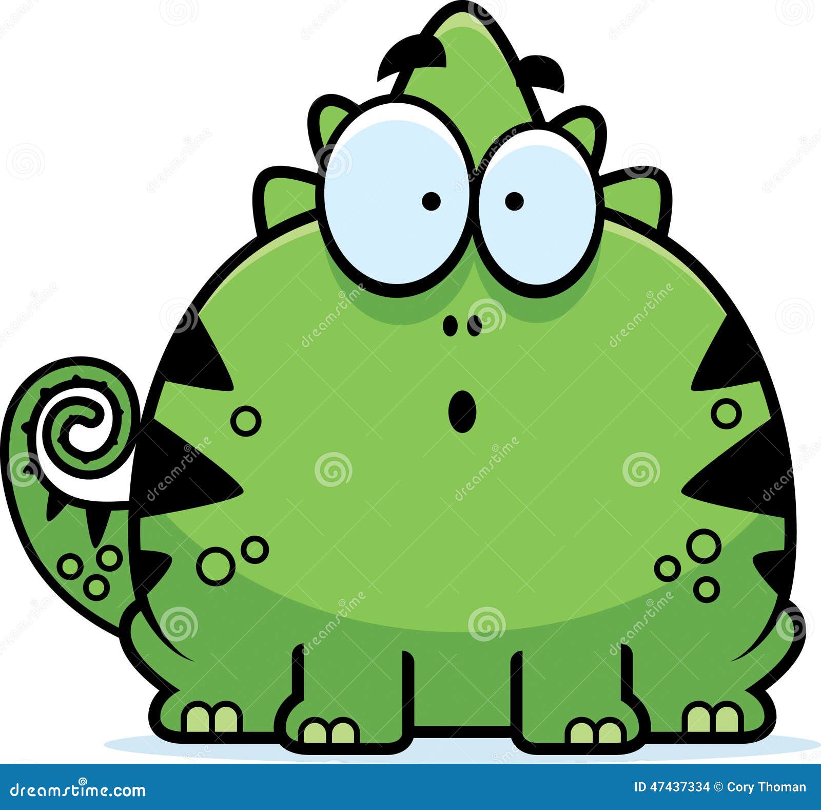 Surprised Little Lizard stock vector. Illustration of startled - 47437334