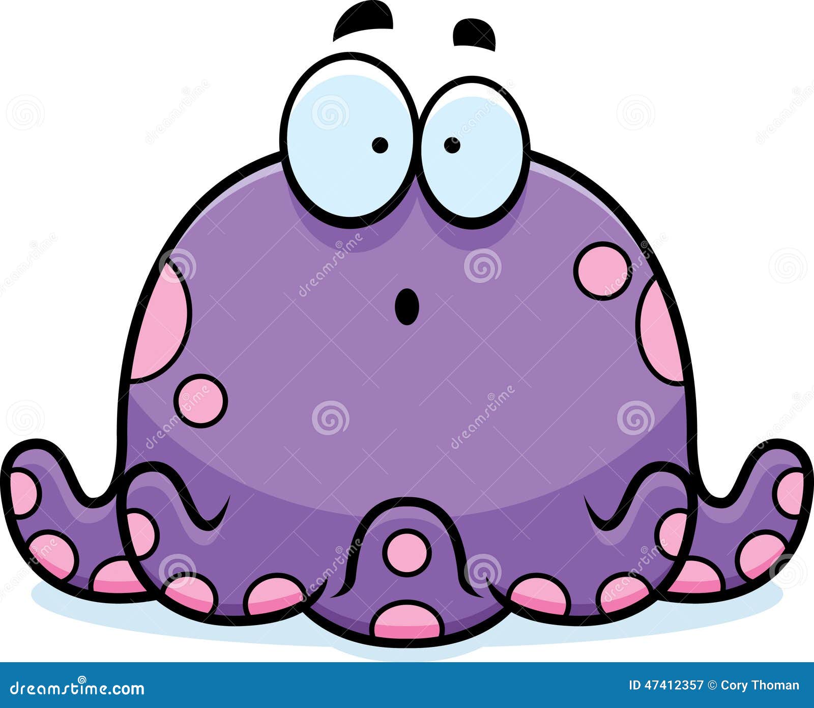 Surprised Little Octopus stock vector. Illustration of tentacles - 47412357