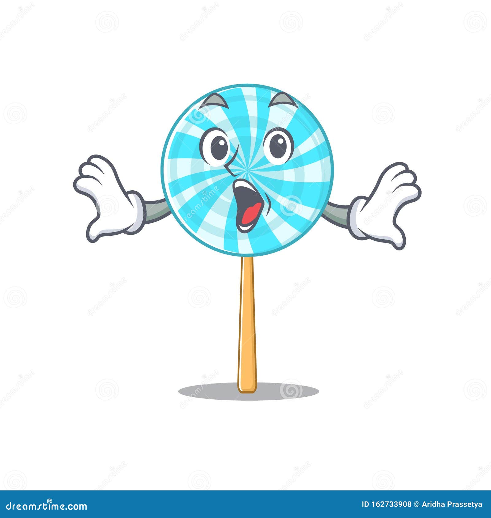 Surprised Lollipop Face Gesture with Open Mouth Stock Vector ...
