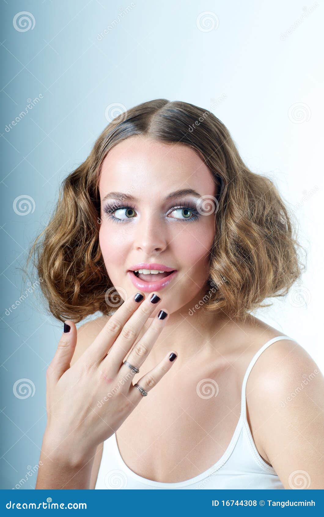 Surprised look away model stock photo. Image of european - 16744308