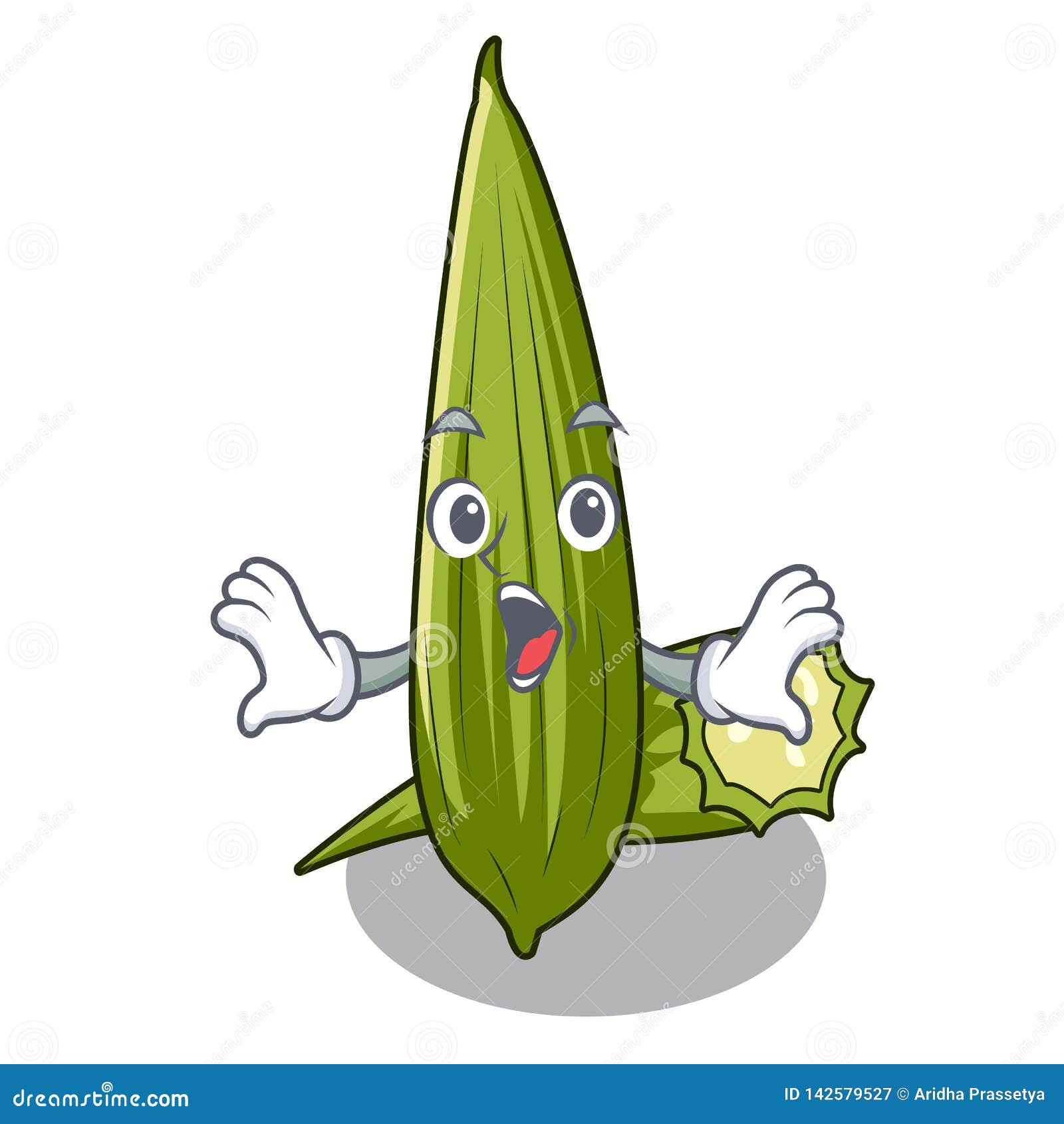 Surprised Luffa in the a Cartoon Shape Stock Vector - Illustration of ...