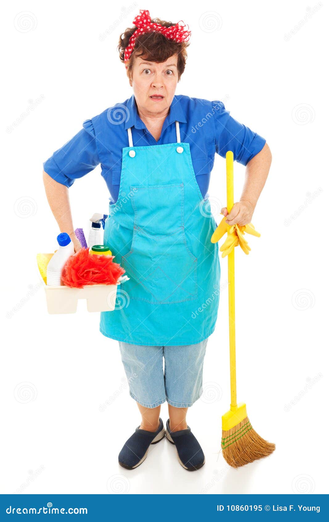 Surprised Maid stock image. Image of collar, body, janitor - 10860195