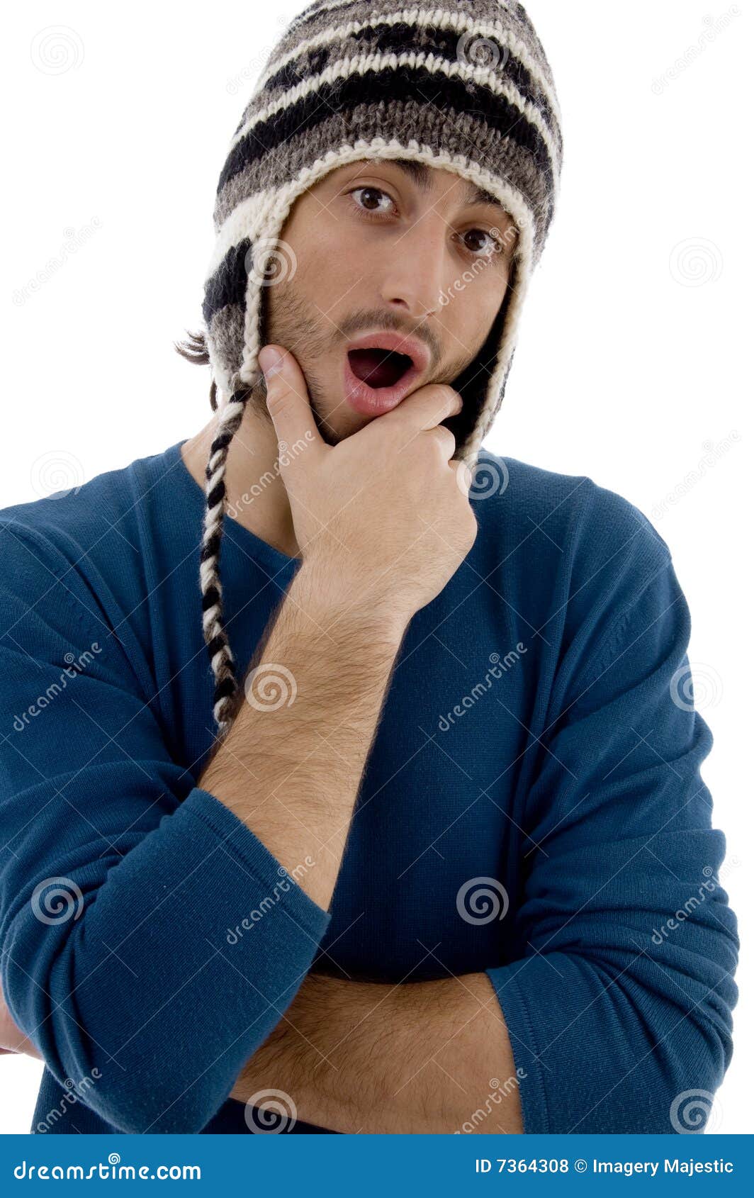 Surprised Male Looking At Camera Stock Photo - Image of studio, person ...