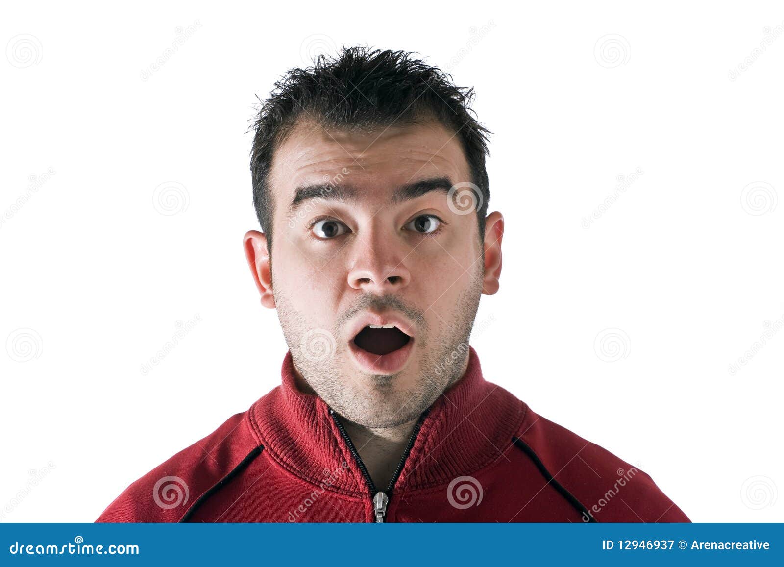 Surprised Man stock image. Image of handsome, isolated - 12946937