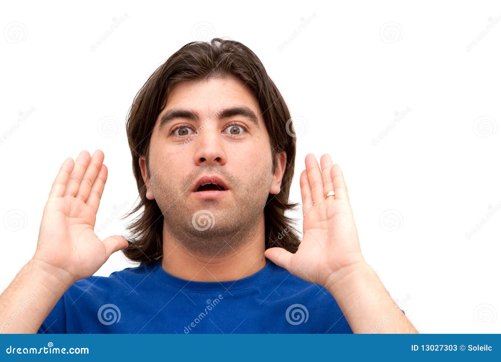 Surprised man stock image. Image of scared, background - 13027303