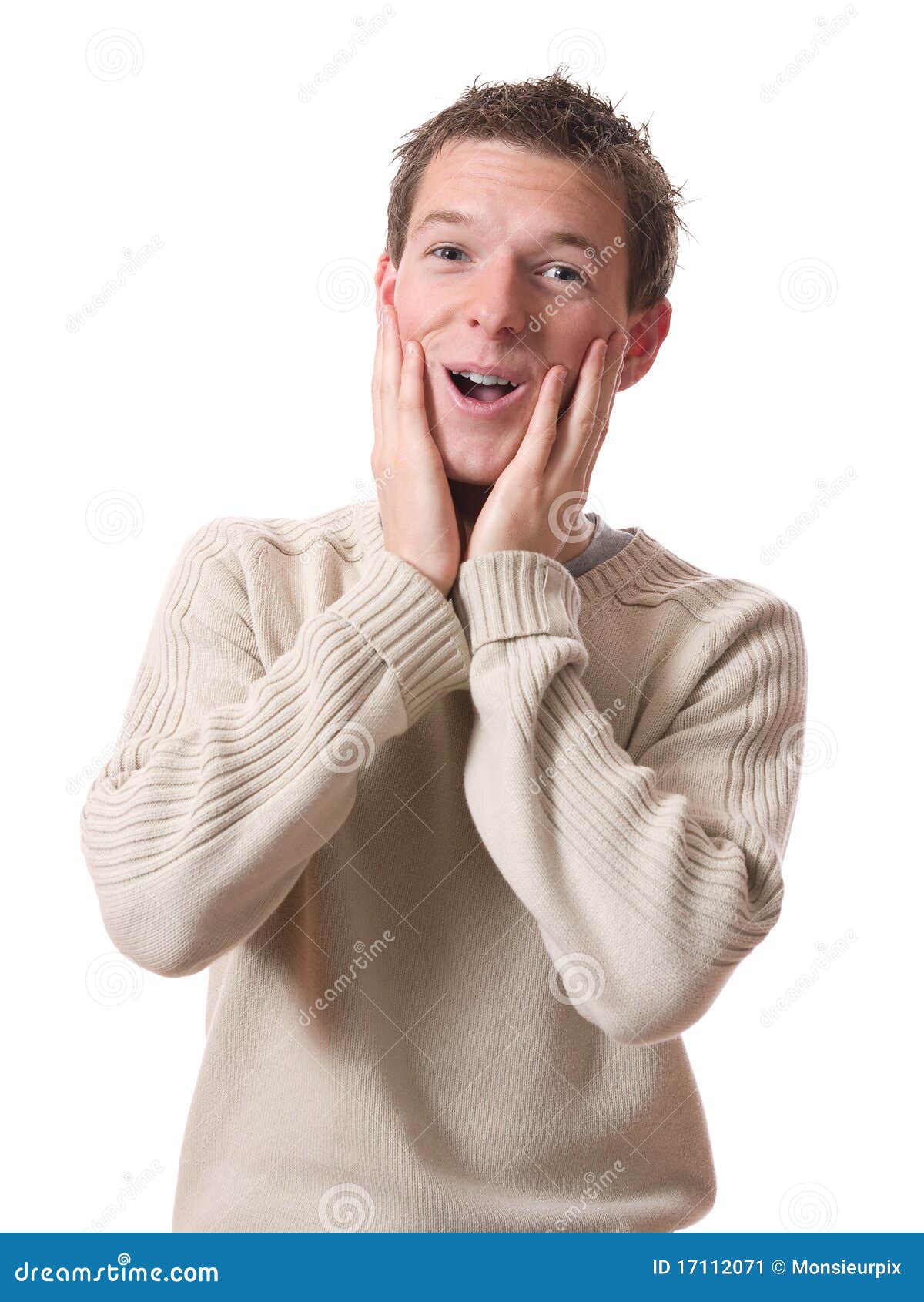 Surprised man stock image. Image of cheerful, joyful - 17112071