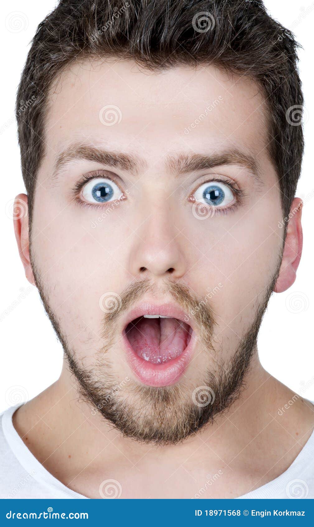 Surprised man stock photo. Image of amazed, funny, facial - 18971568
