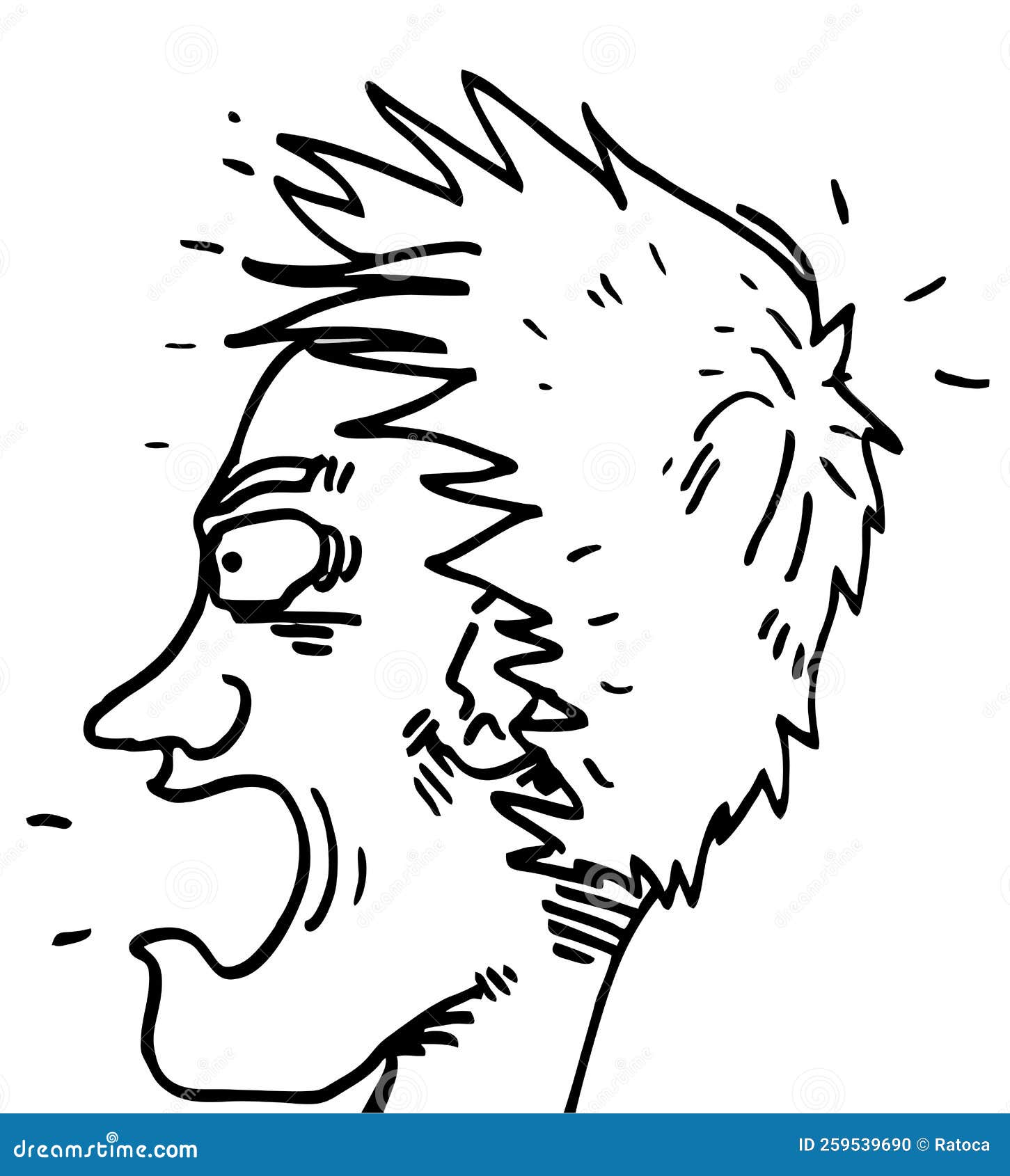 Surprised man stock vector. Illustration of design, draw - 259539690