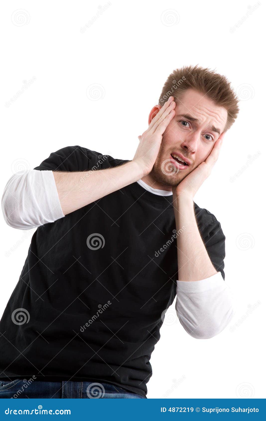 Surprised man stock image. Image of copyspace, handsome - 4872219