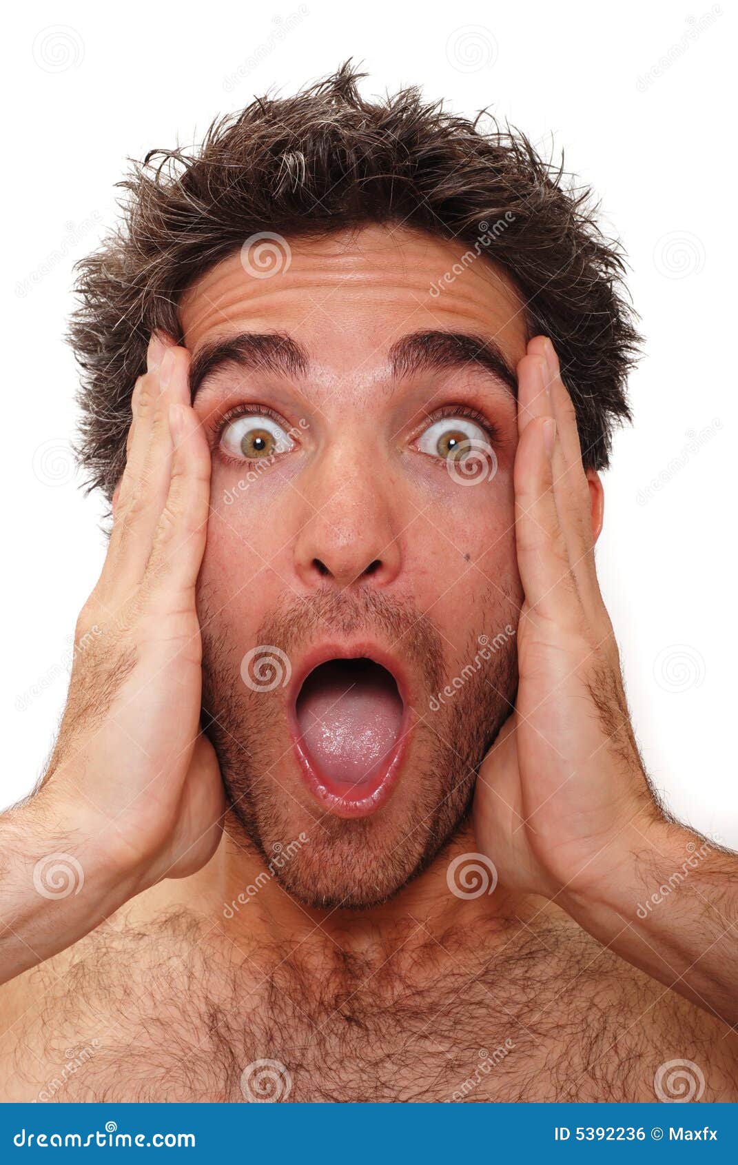 Surprised man stock photo. Image of expression, male, facial - 5392236