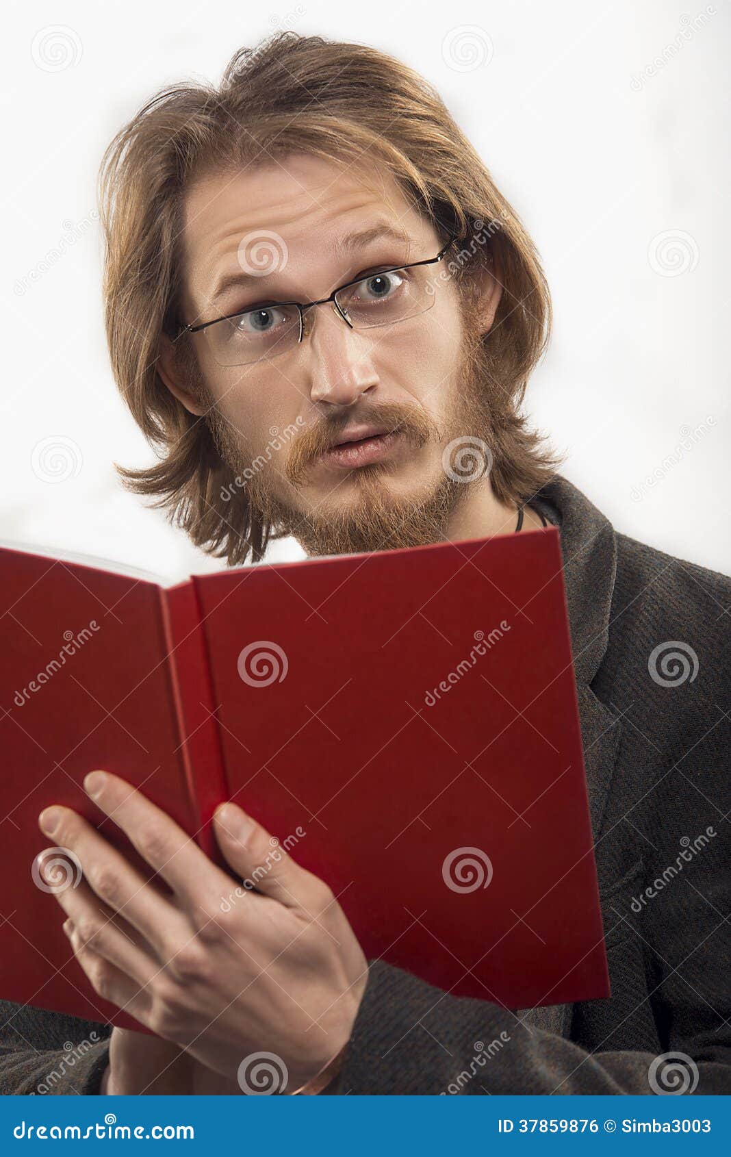 Surprised Man with a Book stock photo. Image of confident - 37859876
