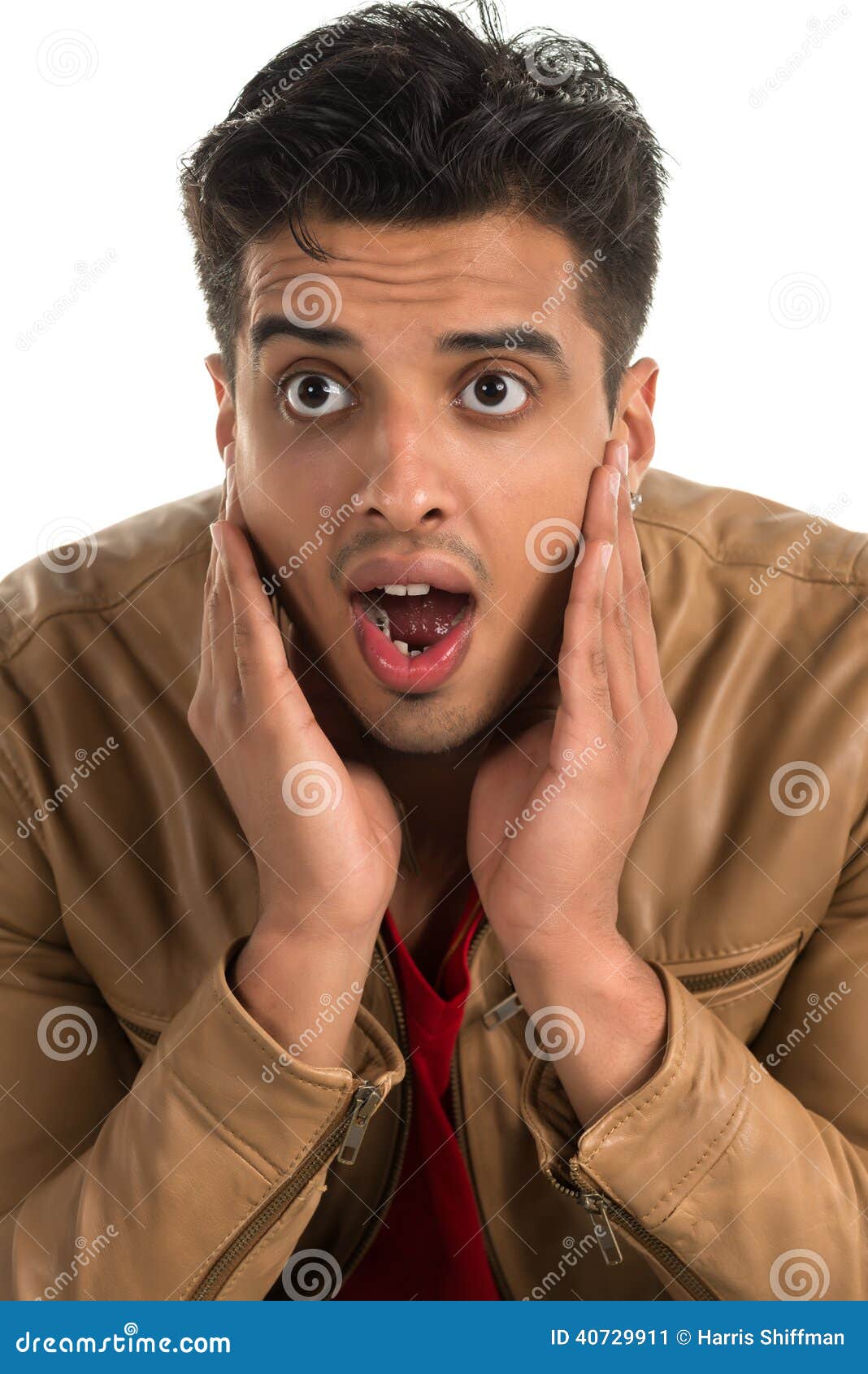 Surprised man stock image. Image of jacket, mouthed, beauty - 40729911