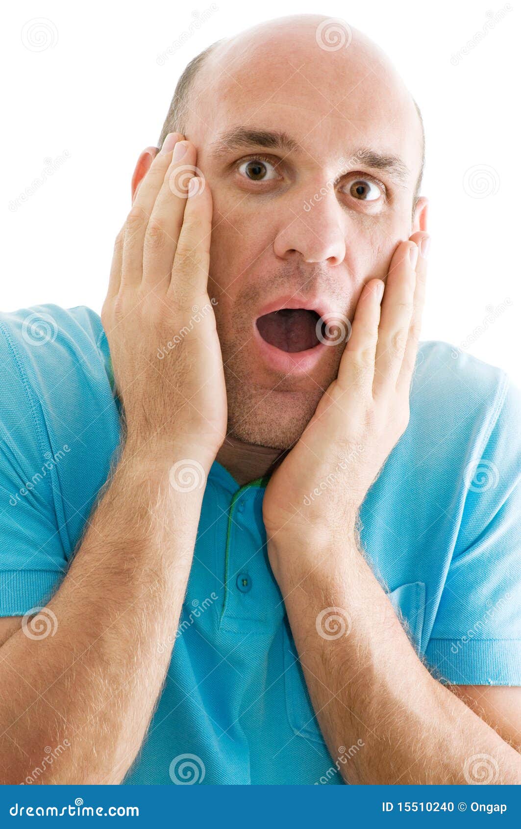 Surprised man isolated stock photo. Image of look, portrait - 15510240