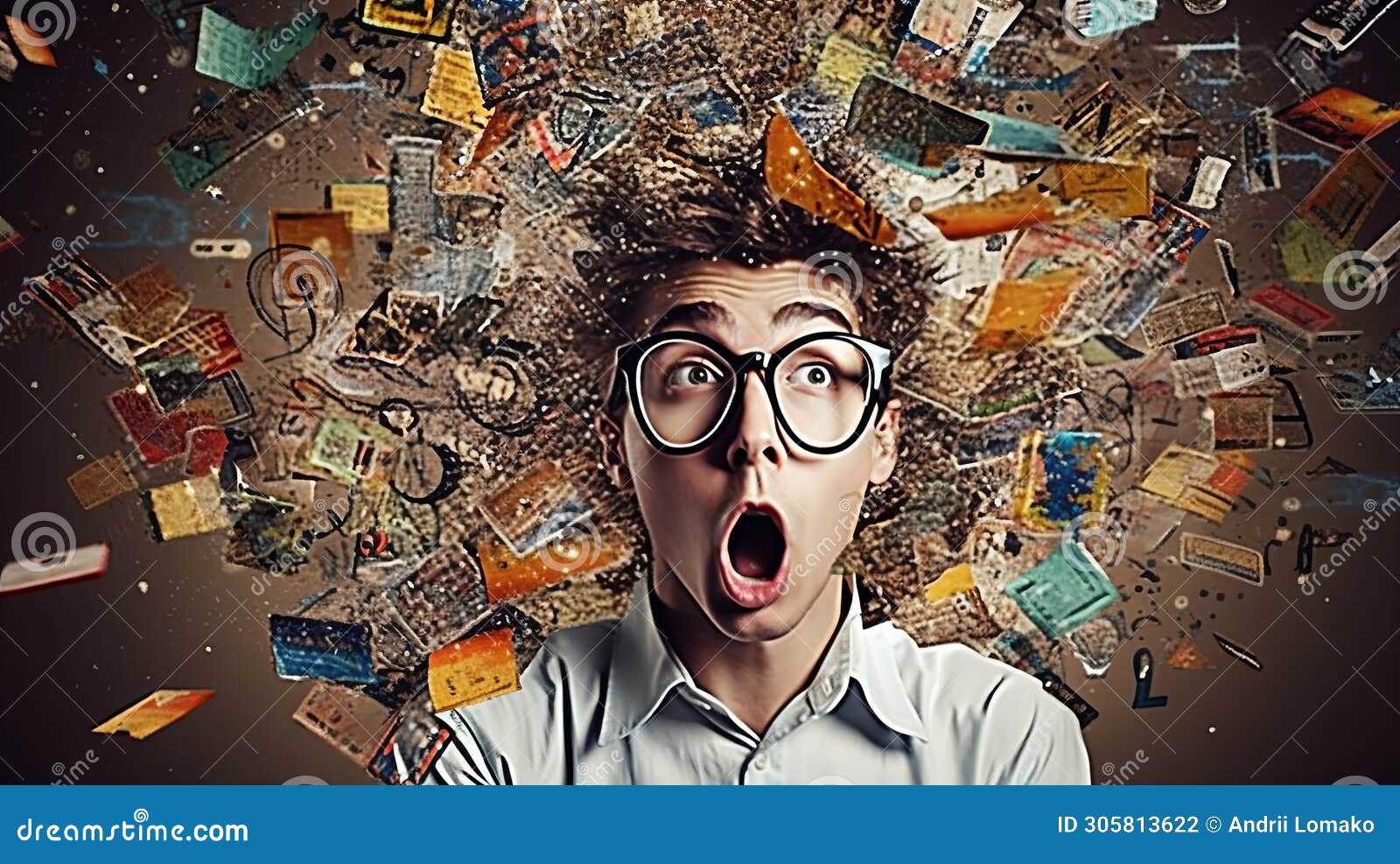 Surprised Man stock photo. Image of unexpected, astonishment - 305813622