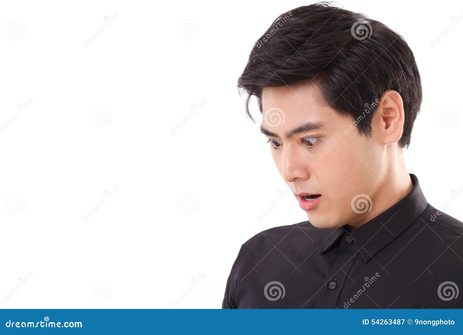 Surprised man looking down stock image. Image of standing - 54263487