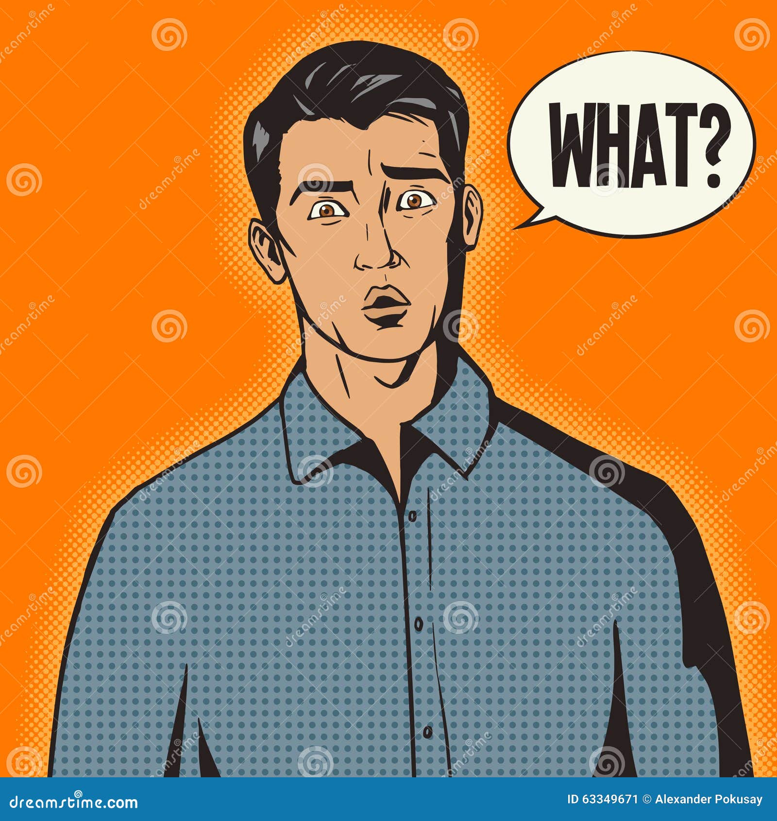 Surprised Man Pop Art Style Vector Illustration | CartoonDealer.com ... Surprised Man Pop Art Style Vector Illustration | CartoonDealer.com ...