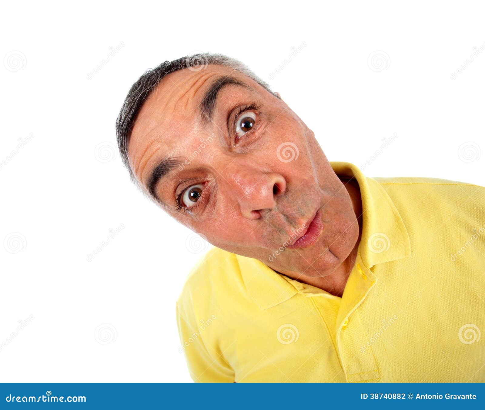 Surprised Man with WOW Expression. Stock Photo - Image of surprise ...