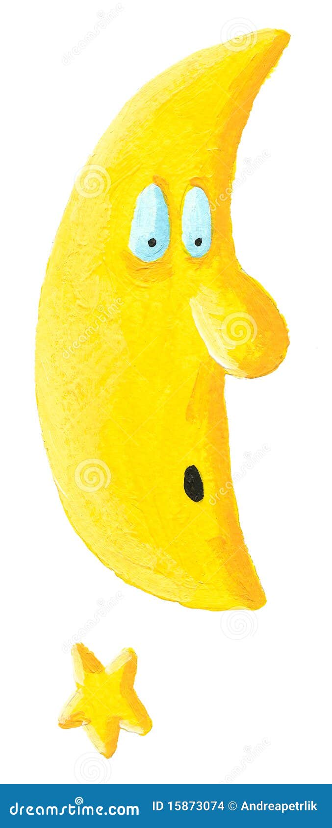 Surprised Moon stock illustration. Illustration of closeup - 15873074