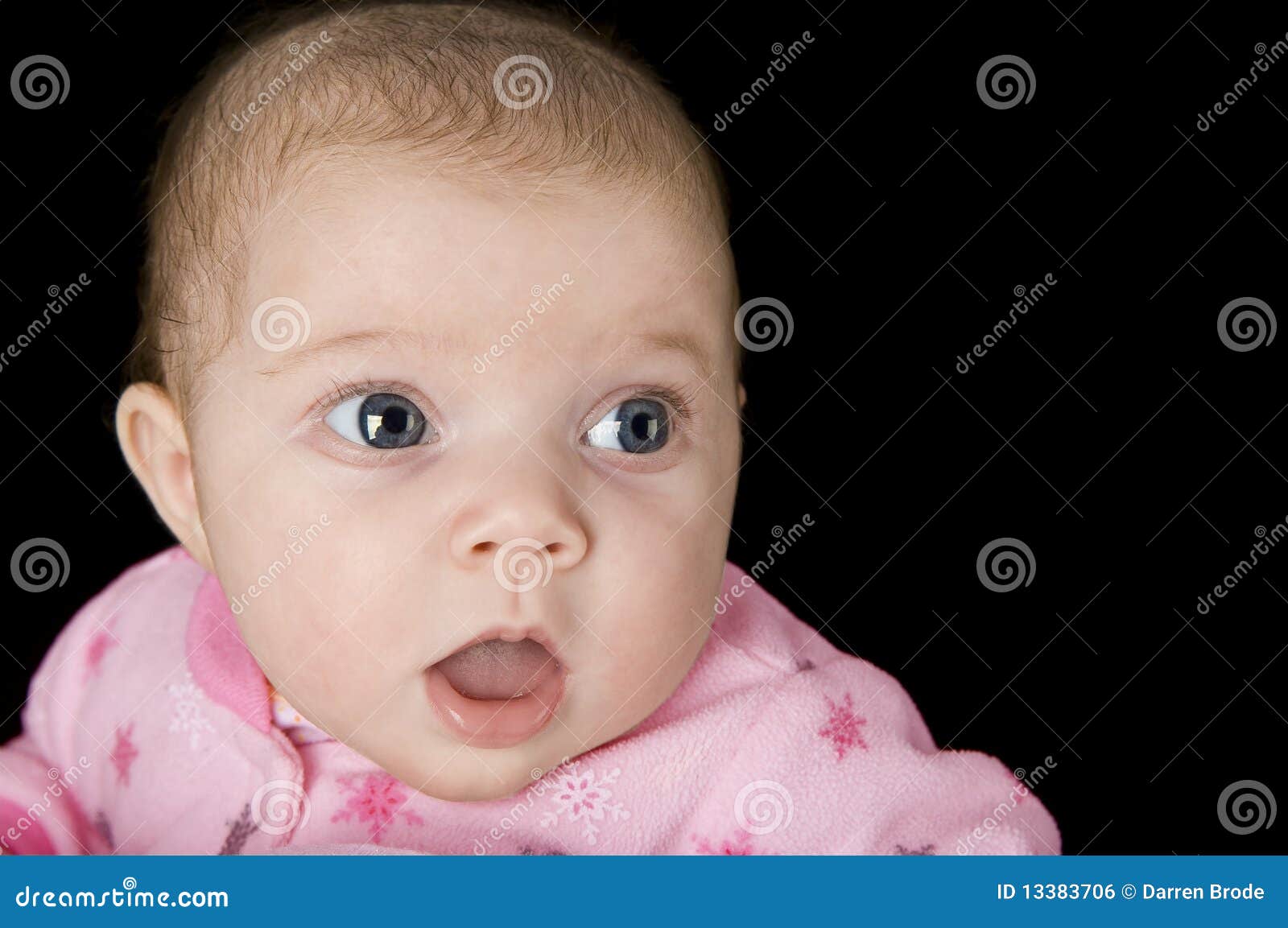 Surprised newborn baby stock photo. Image of baby, face - 13383706