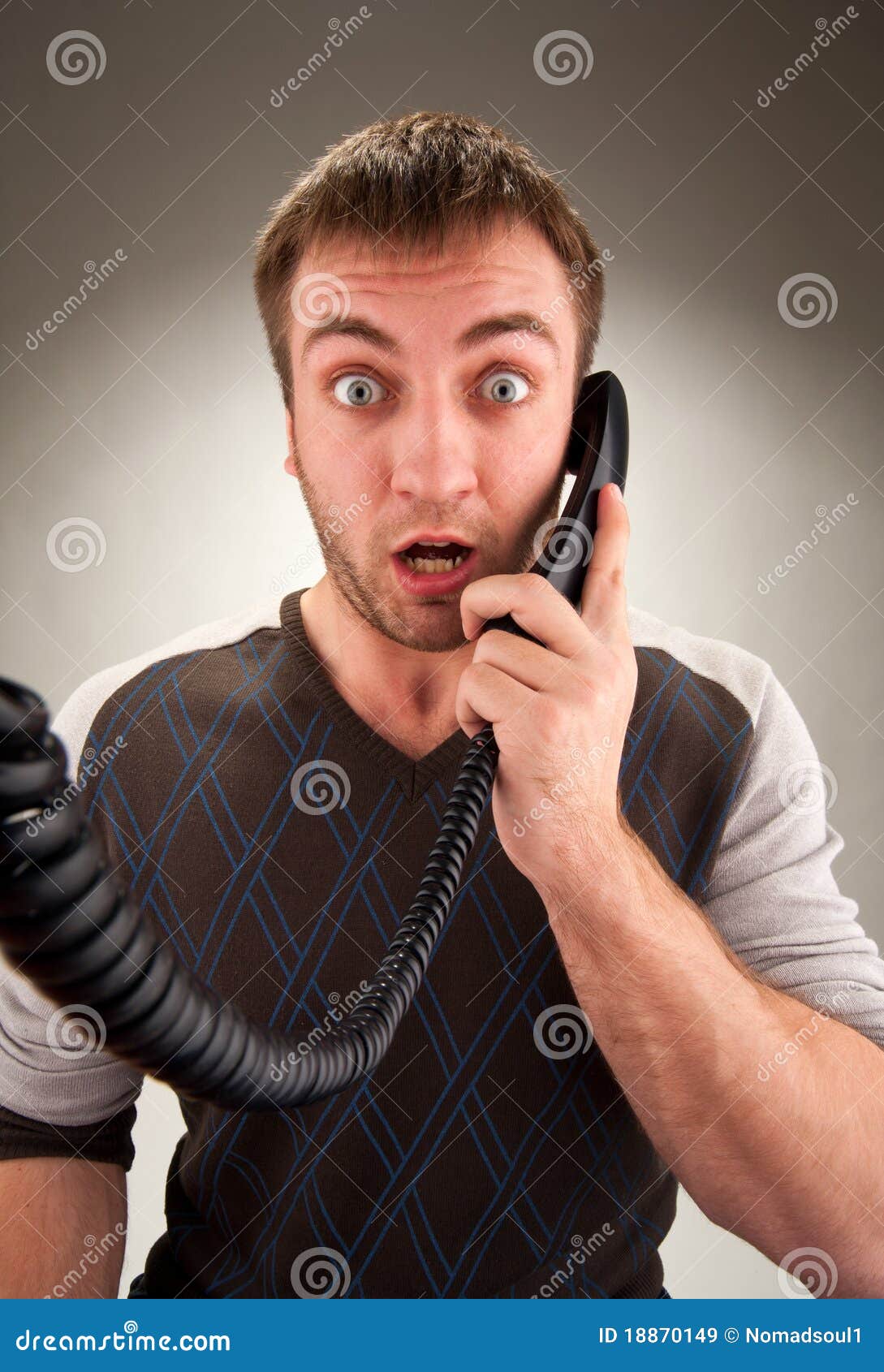 Surprised office manager stock image. Image of call, businessman - 18870149
