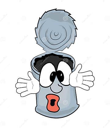Surprised Opened Can Cartoon Stock Illustration - Illustration of ...