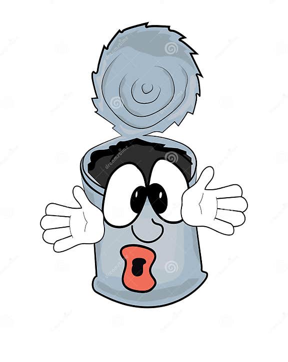 Surprised Opened Can Cartoon Stock Illustration - Illustration of ...