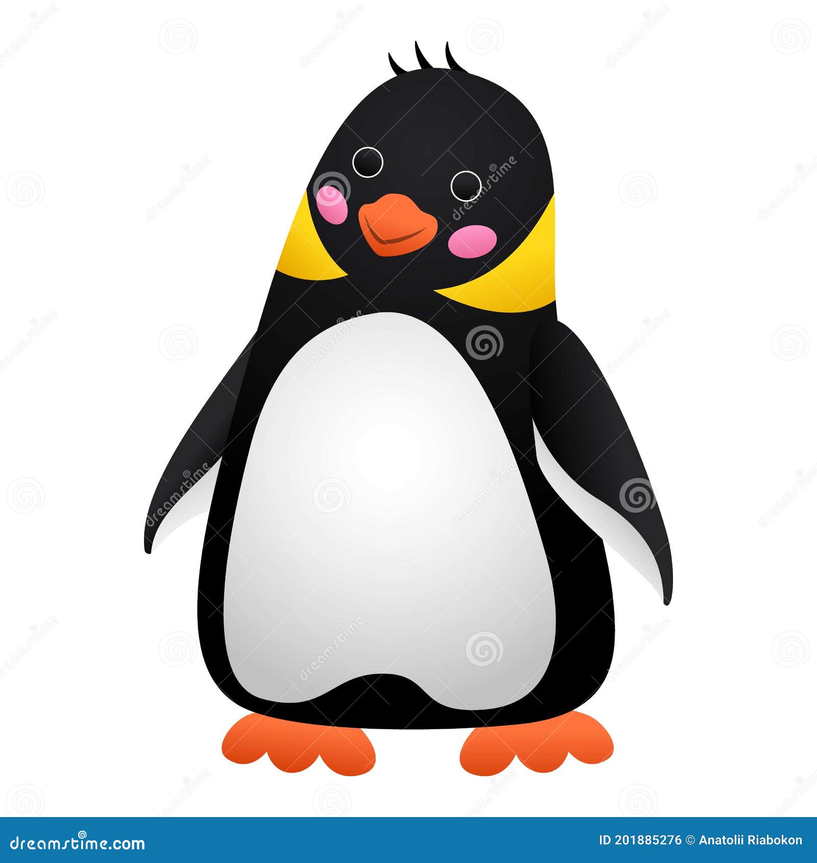 Surprised Penguin Character Bird Illustration Cartoon | CartoonDealer ...